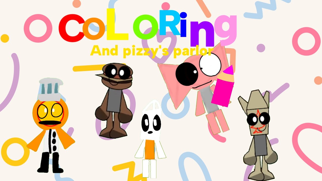coloring and pizzy's parlor logo remake speed run - YouTube