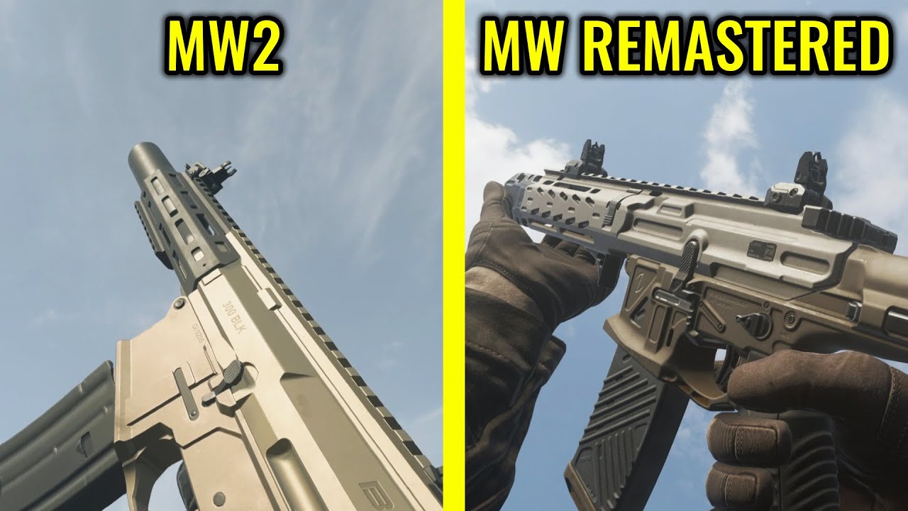 COD MW2 2022 vs MW Remastered - Weapons Comparison - YouTube