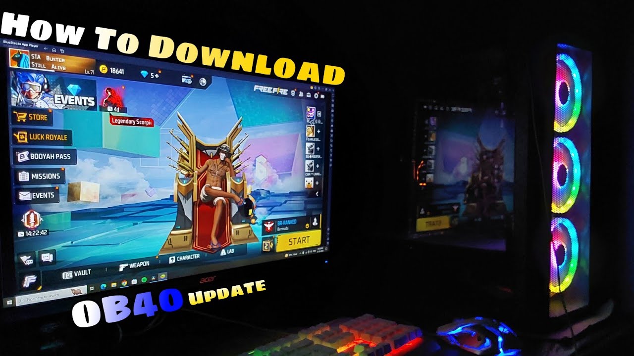How to Install Free fire OB40 Update in Blustack #ff #ob40date # ...