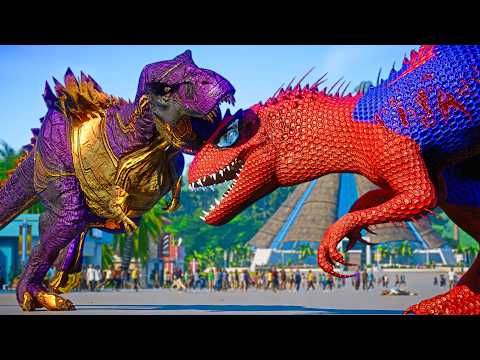 Thanos T-Rex vs Superman King Shark 🦖 Spider-Man I-Rex vs Venom Carnotaurus | EFSANE Kapışma