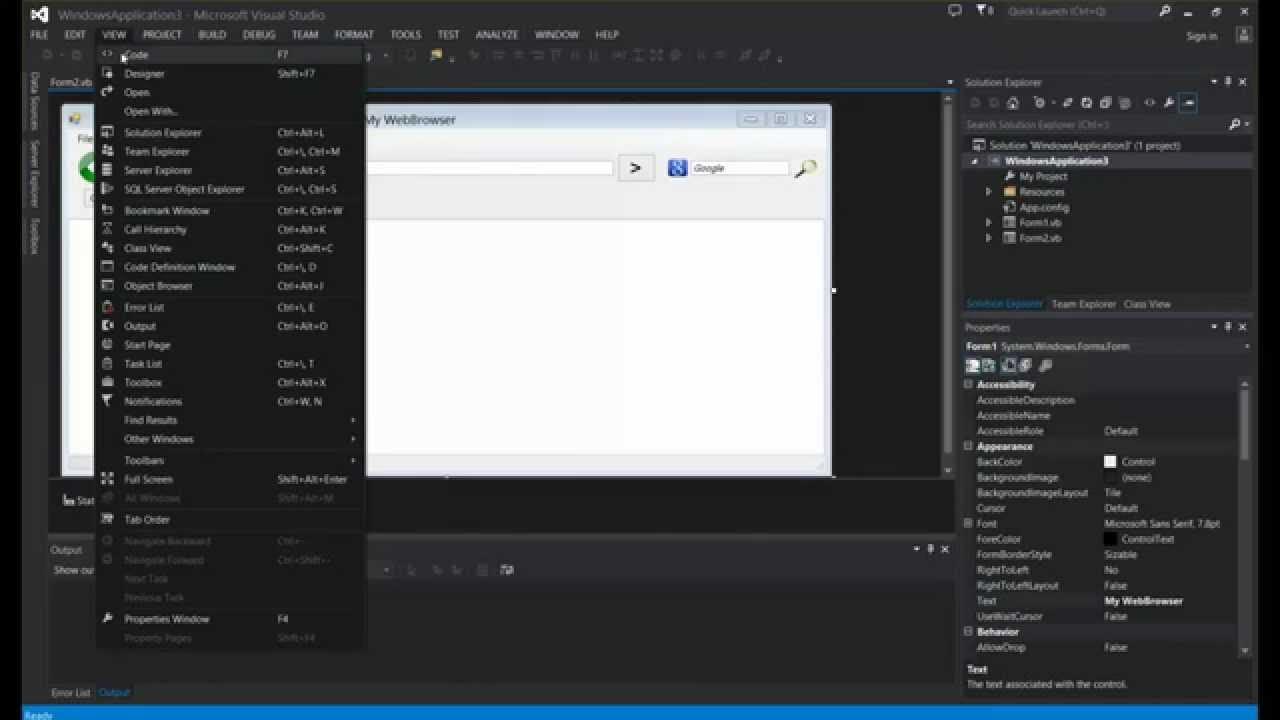 Develop an Advanced Web Browser | Step-by-step | Visual Basic - Part 2/2 - YouTube