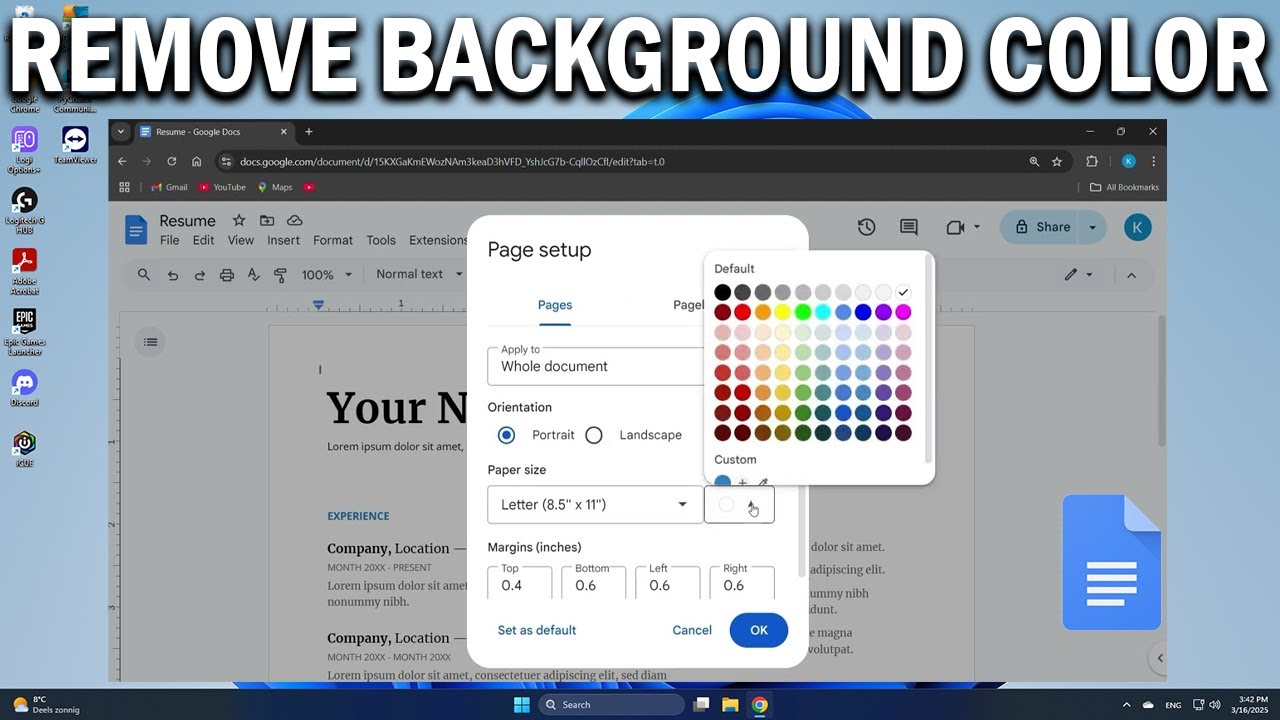 How To Remove Background Color in Google Docs - Easy Fix - YouTube