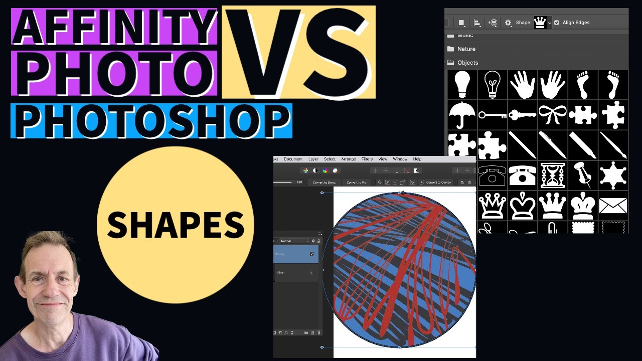 SHAPES - Affinity Photo vs Photoshop Battle / Compare - YouTube
