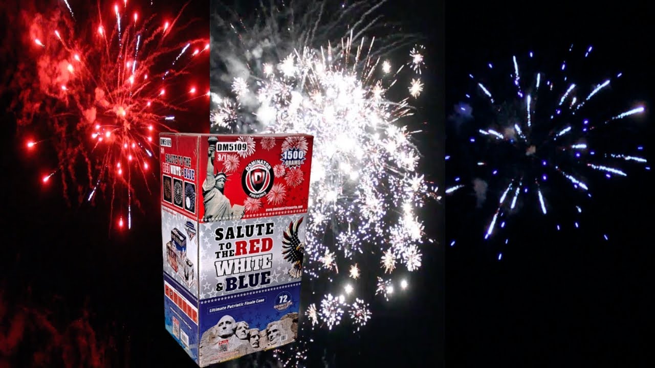 Real Red White And Blue Fireworks
