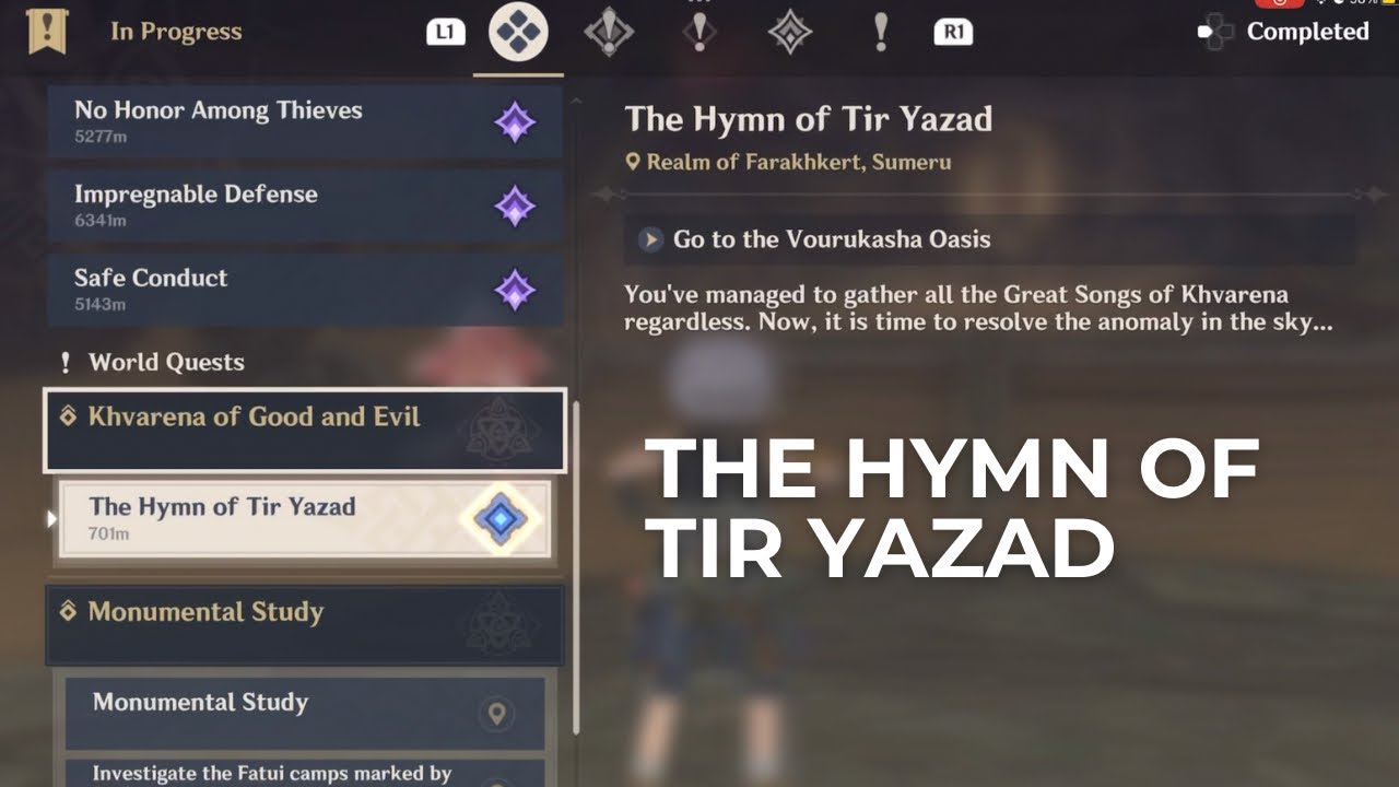 Genshin Impact Khvarena of Good and Evil, The Hymn of Tir Yazad - YouTube