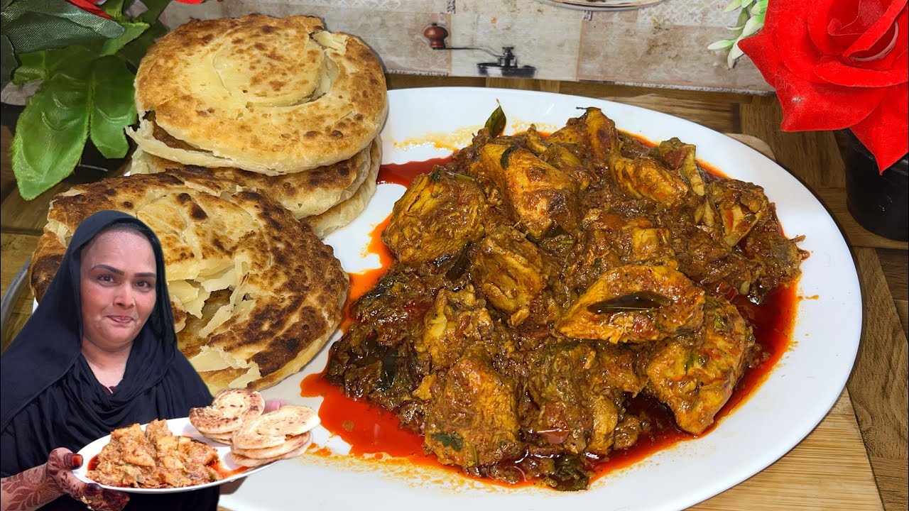 Kerala style chicken sukka bun Parotha kerala famous #Kerala # ...