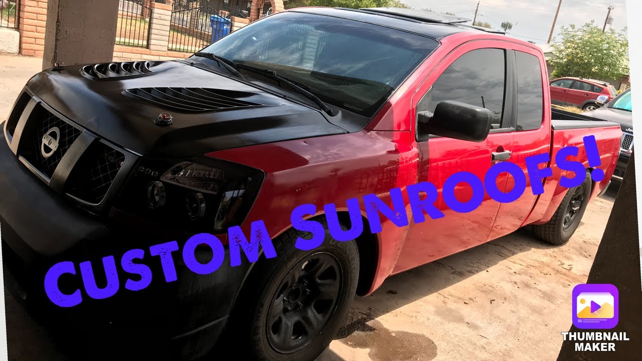 CUSTOM 2005 Dropped Nissan Titan With Double SunRoofs | Bazik - YouTube