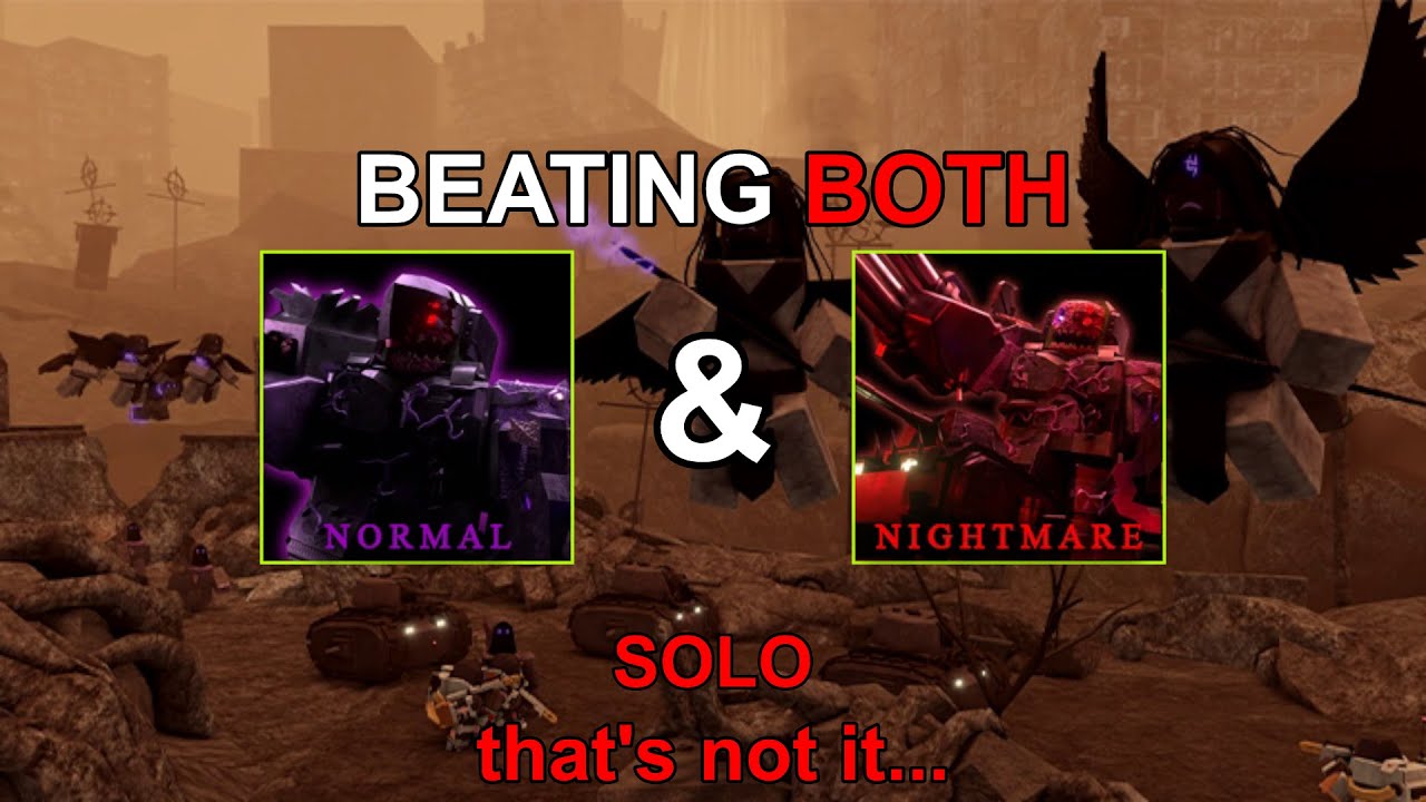 beating chapter 3 normal/nightmare modes solo | roblox TDX - YouTube