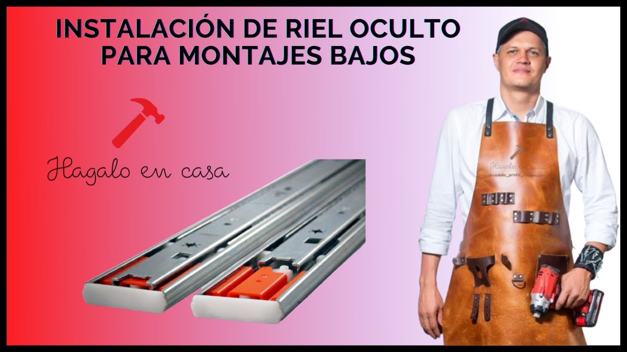 Instalación de riel oculto para montajes bajos - YouTube