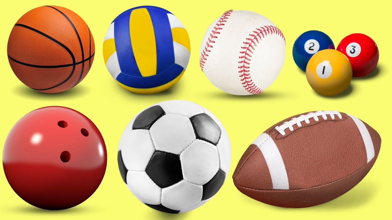 MANY Sports Ball Names IN ENGLISH | VERY EASY ENGLISH SPORT BALLS IN ...
