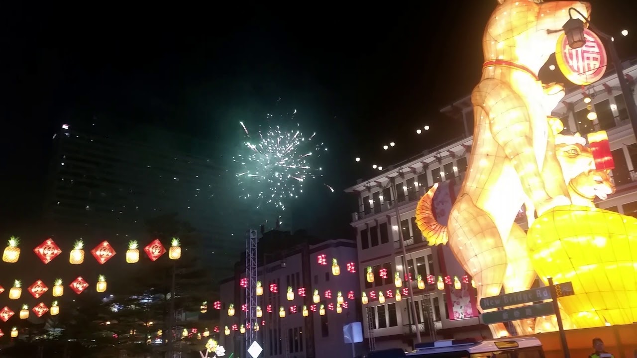 Chinatown chinese new year 2018 opening fireworks - YouTube