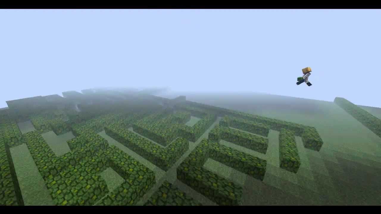 Minecraft Lets Build A Hedge Maze (speed video) - YouTube