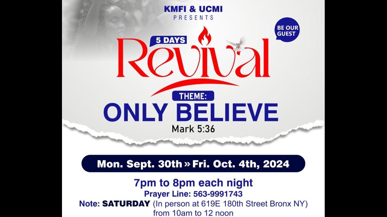 ONLY BELIEVE!!! REVIVAL DAY #5 with ELD. FRANCIS - YouTube