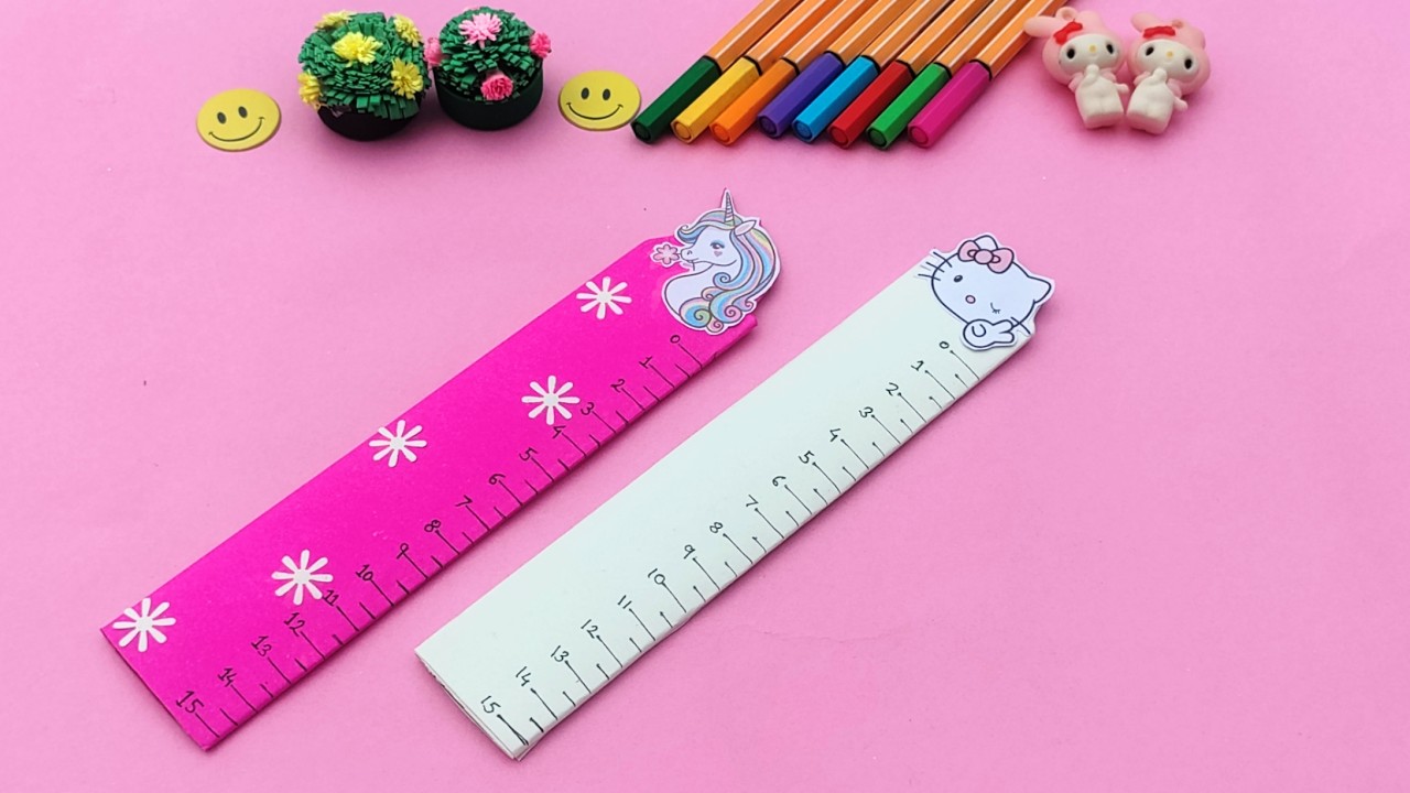 DIY | How to make a Cute Scale / Ruler with paper | Easy Papercraft ...