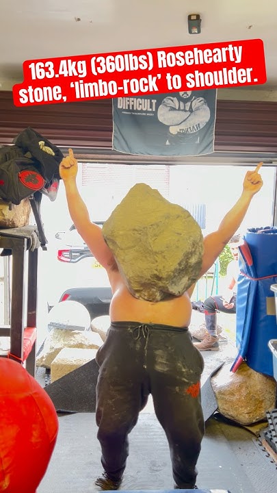 163.4kg (360lbs) Rosehearty stone, limbo-rock to shoulder. @CERBERUSStrength #stonelifting #gym ...
