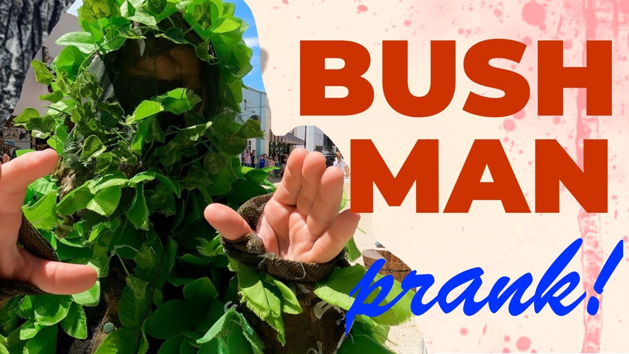 BUSHMAN PRANK! -- FUNNY REACTIONS from MAN IN BUSH SUIT! - YouTube