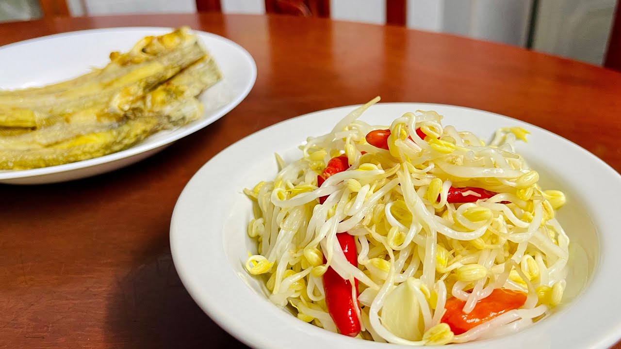 ជ្រក់សណ្តែកបណ្តុះ - Pickled Bean Sprouts - YouTube