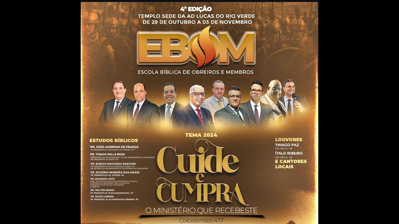 EBOM Escola Bíblica de Obreiros e Membros Edição 2024 - YouTube