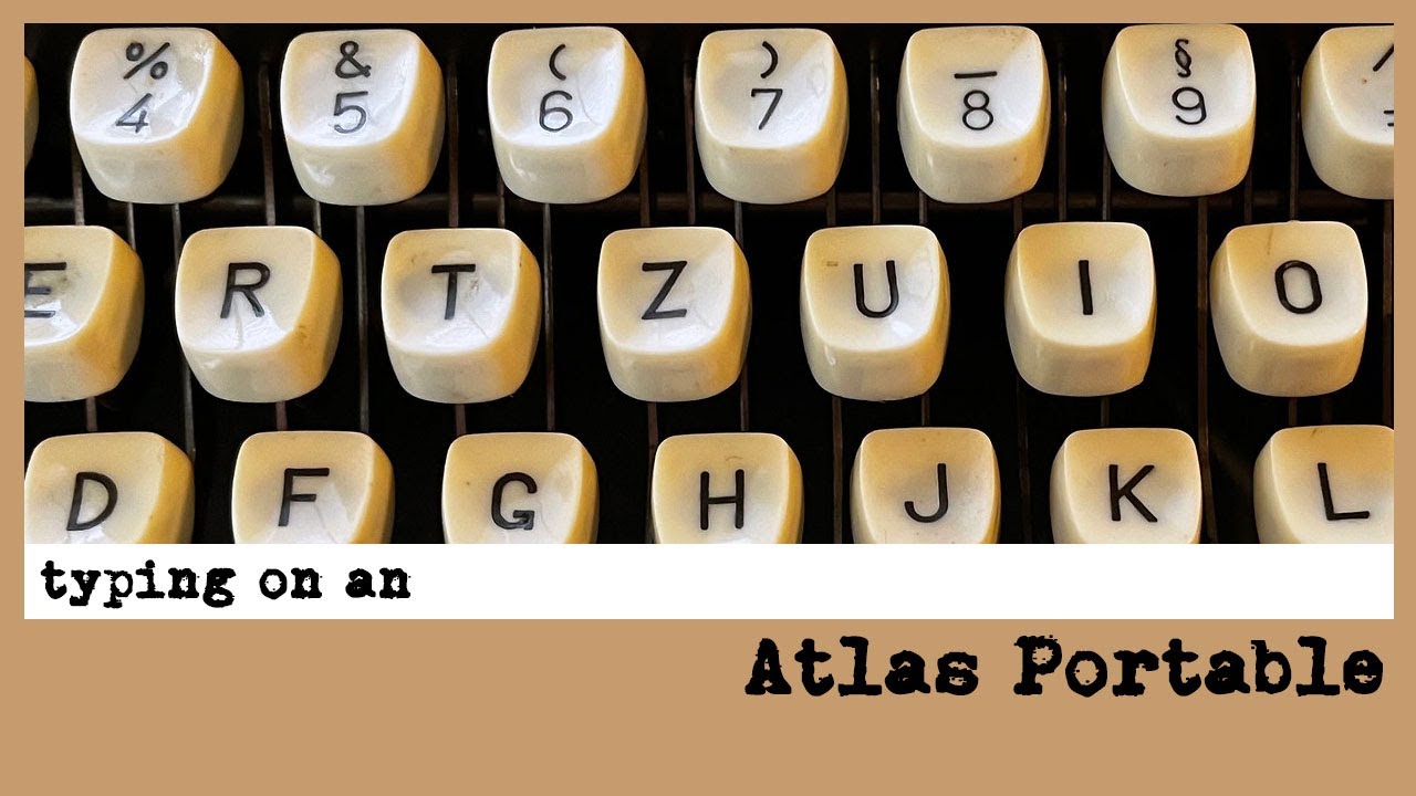 Typing on an Atlas Portable typewriter - YouTube