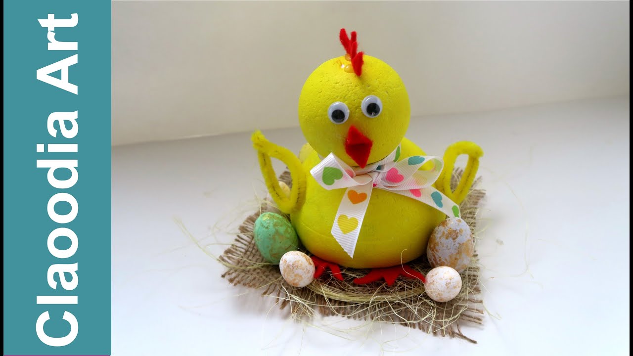 Kurczak ze styropianu (DIY, easter chicken styrofoam) - YouTube