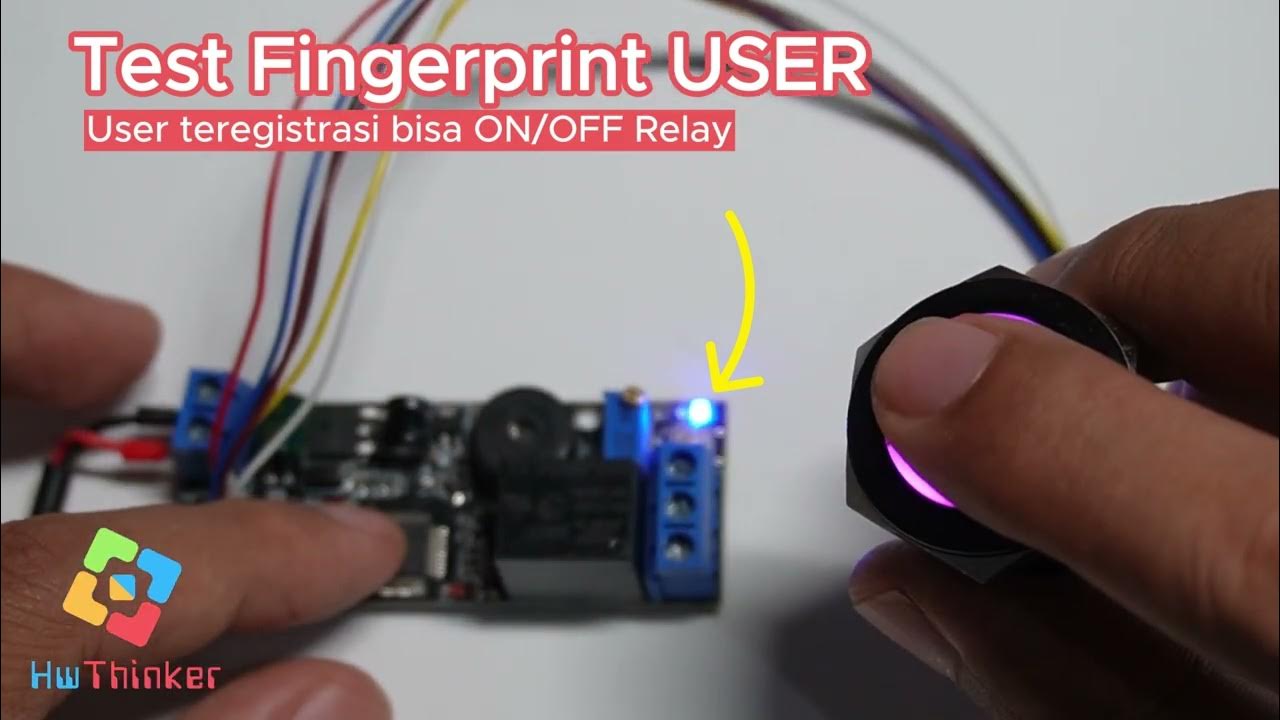 Demo penggunaan modul kontrol K202+ R503 fingerprint sensor by HwThinker - YouTube