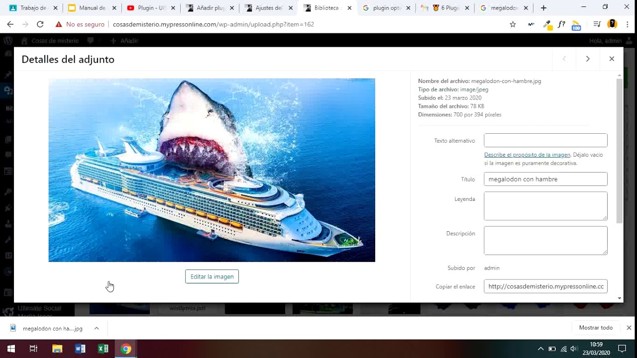 Imsanity - Plugin para cambiar tamaño de imágenes - Curso de WordPress - YouTube