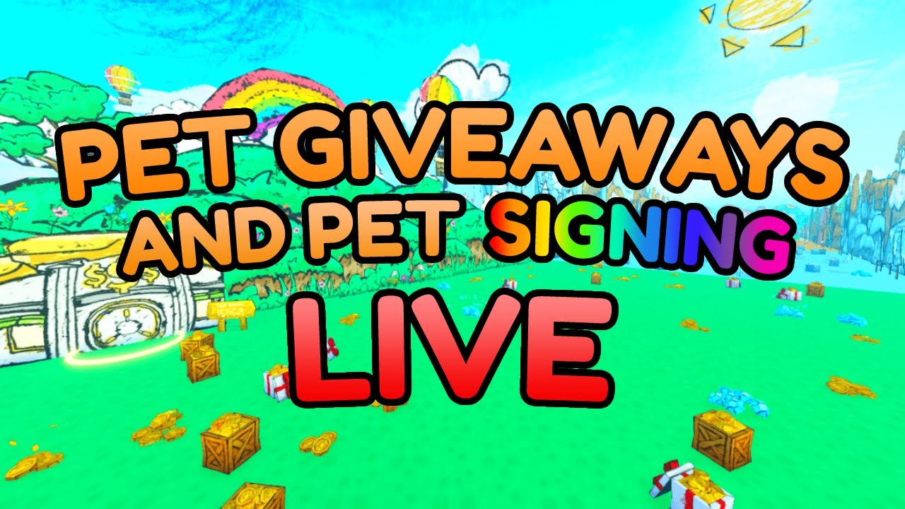 LIVE 🔴 PET SIM X - PET GIVEAWAY & PET SIGNING #petsimx #petsimxgiveaway ...