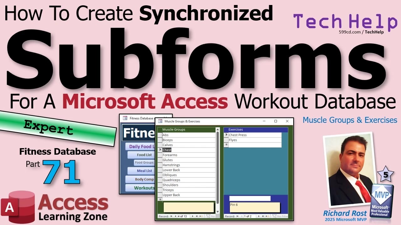 How to Create Synchronized Subforms For A Microsoft Access Workout ...
