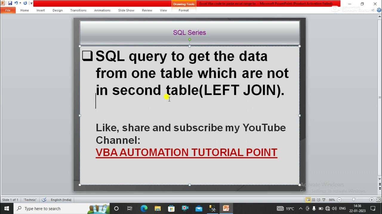 SQL query to get non matched data between two tables (Left Join)|| SQL query|| Left join in SQL ...