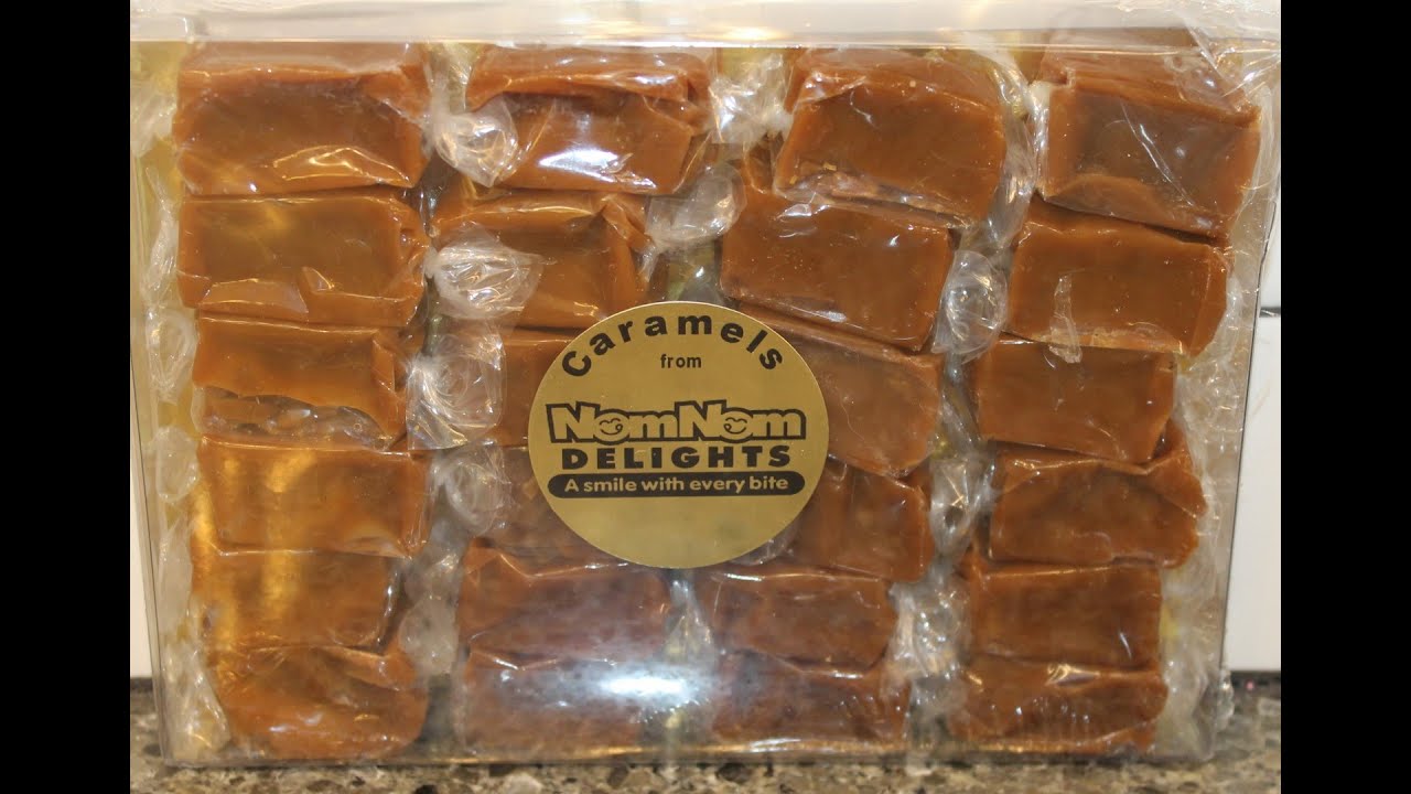 NomNom Delights Gourmet Caramel Candy Review - YouTube