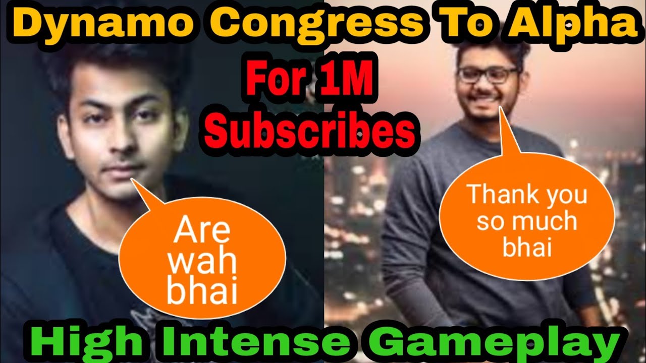 Dynamo Congress To Alpha For Completing 1M Subscribes | Intence Game ...
