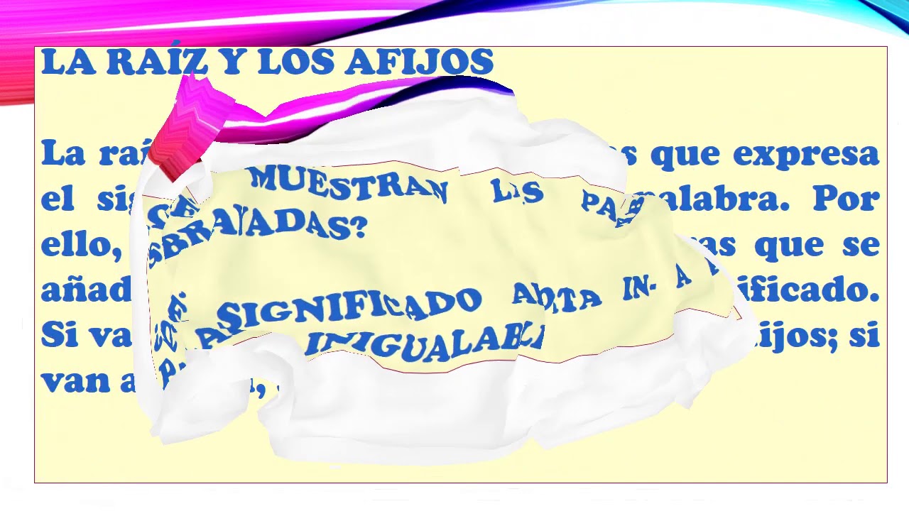 COMUNICACIÓN 4 6to La raiz y los afijos - YouTube