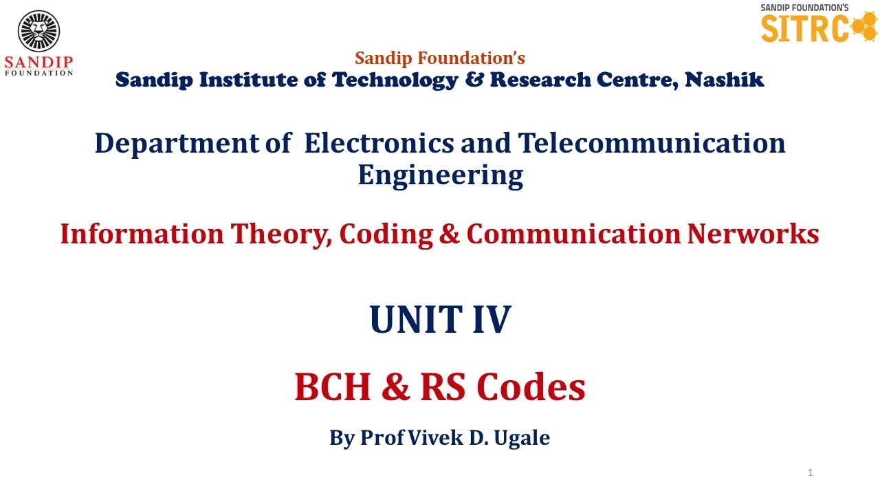 BCH & RS Code Part 8 Numerical on Decoding of BCH Code with tc=3 - YouTube