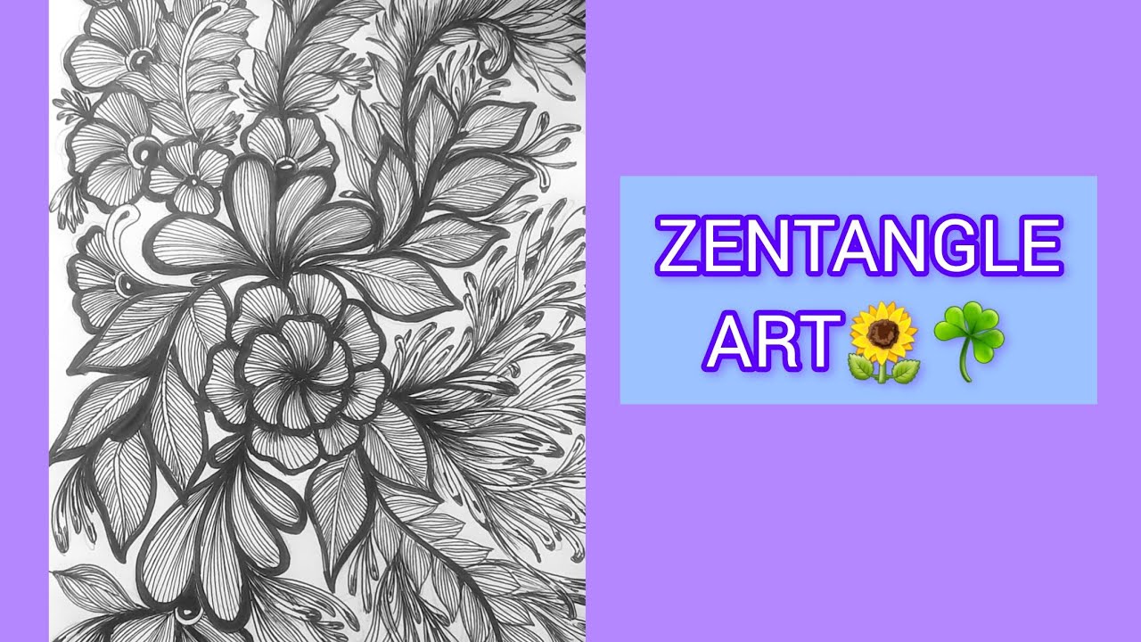 Zentangle Art for Beginners Flowers | Botanical Zentangle Art #youtube ...