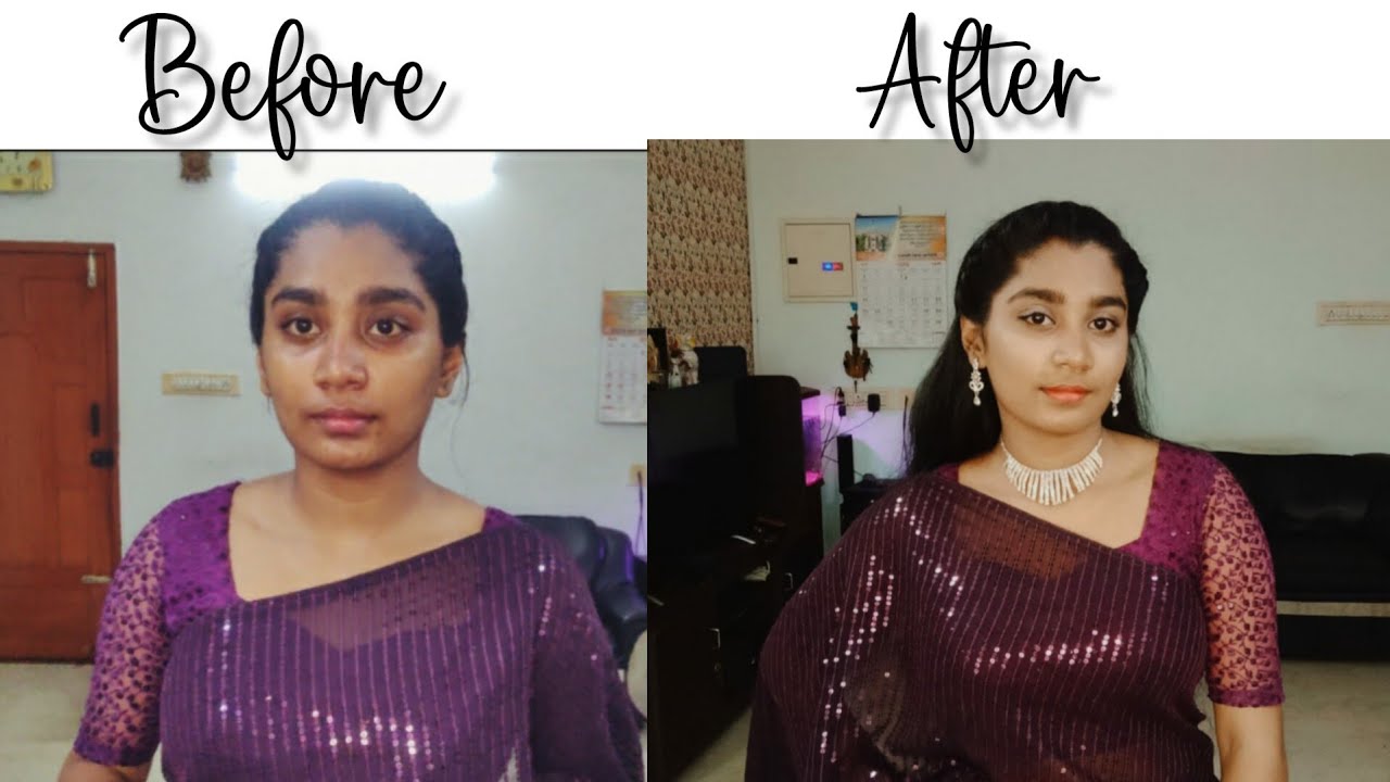 Simple And Easy Makeup And HairstyleTutorial In Saree Look |#makeup |# ...