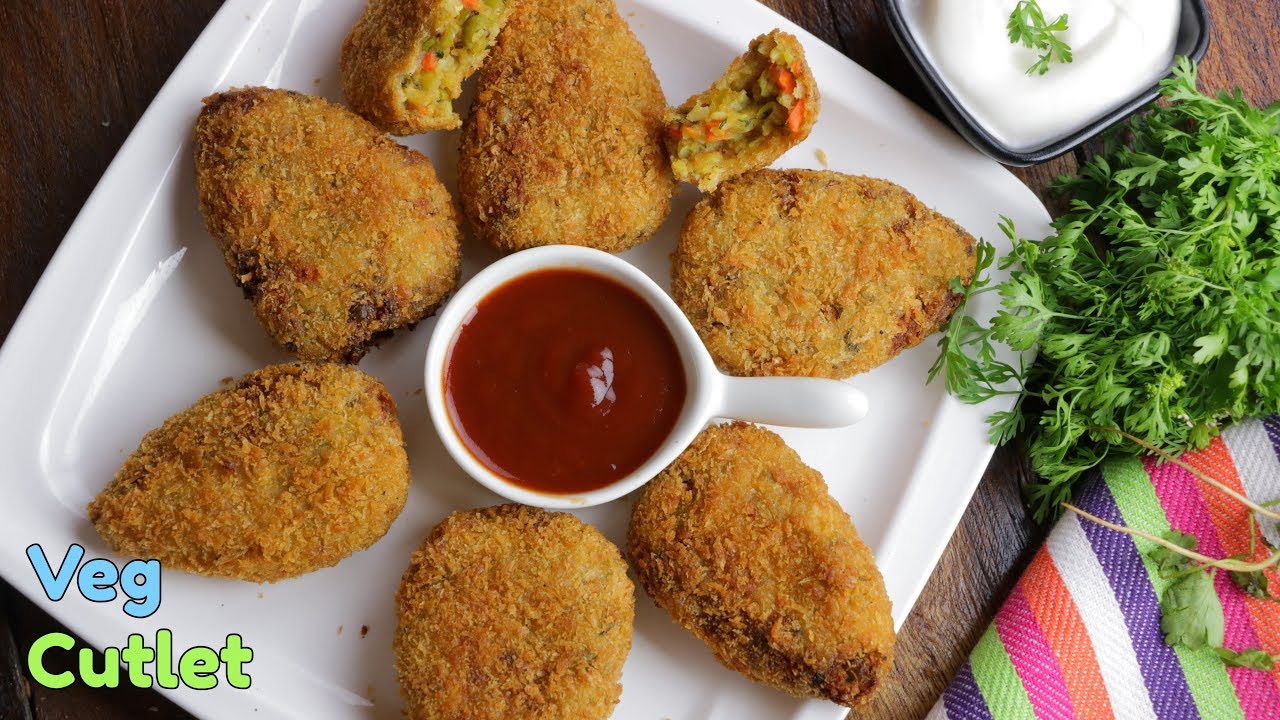 VEG CUTLET | The Best Crunchy Crispy Veg Cutlet | Easy Veg Cutlet ...