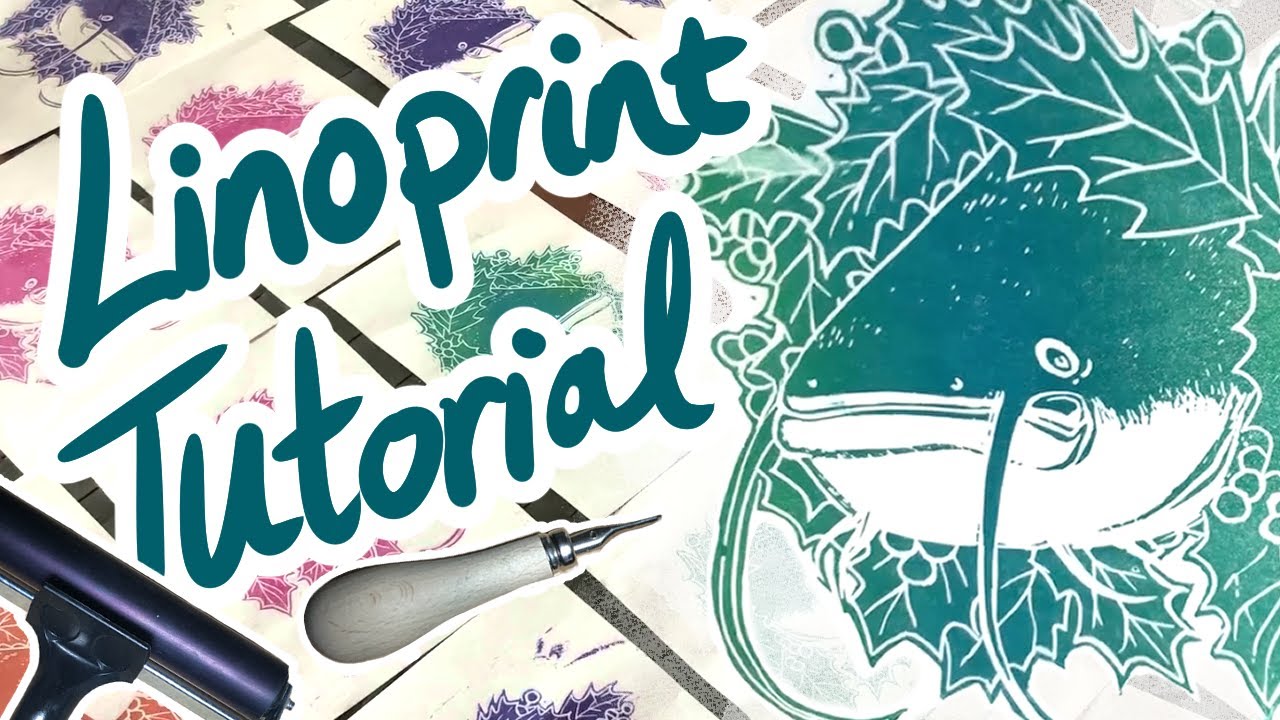 Lino Print Holiday Card Tutorial for Beginners - How to make your own ...