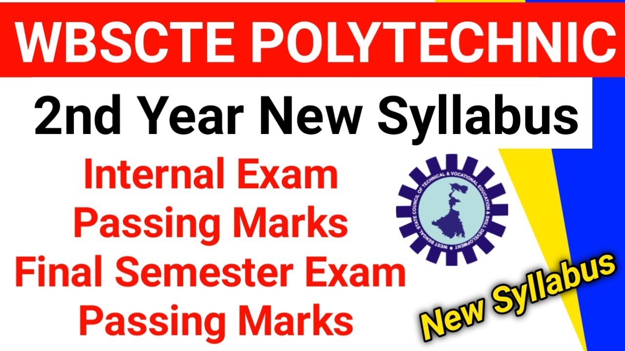 WBSCTE New Syllabus Passing Marks || 2nd Year 3rd Semester Internal and ...