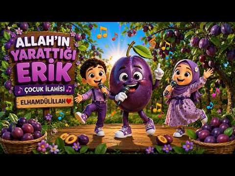 💜 Allah'ın Yarattığı Erik | Erik Şarkısı | Eğitici Çocuk Şarkıları | 3D Animasyon