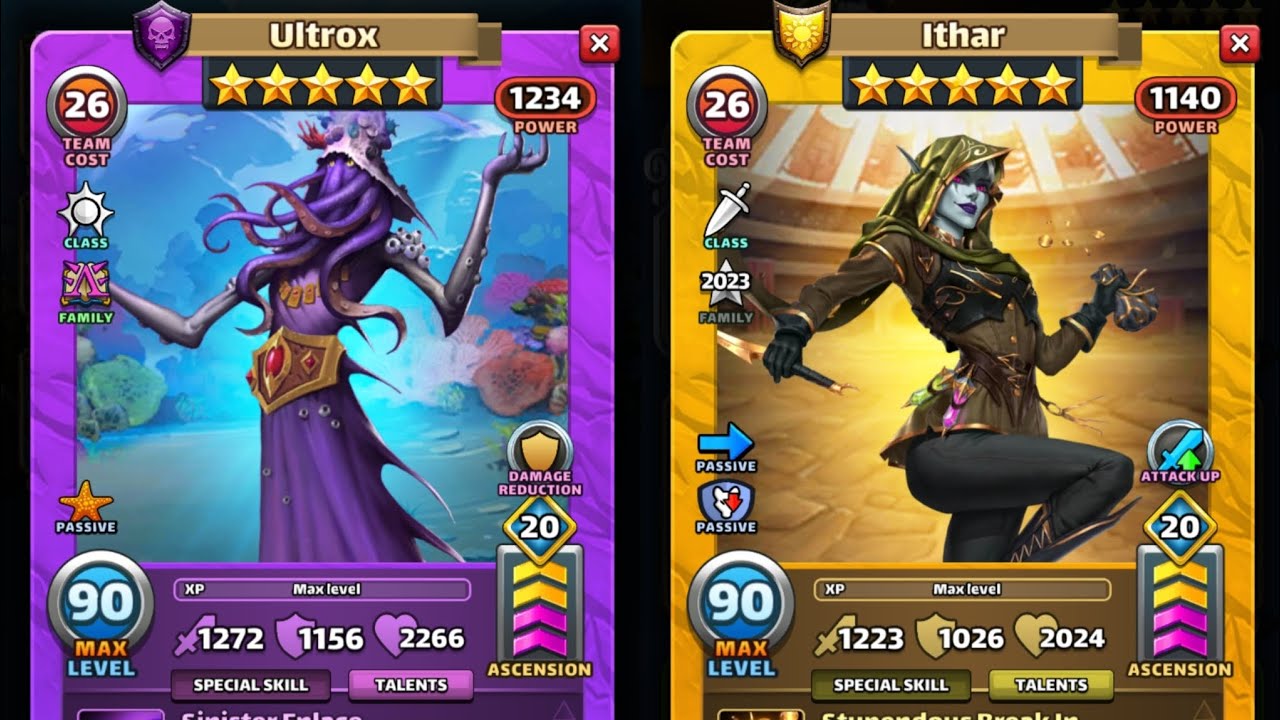 Empires & Puzzles Ultrox New Untold Tales Hero & Ithar August 2023 HoTM ...