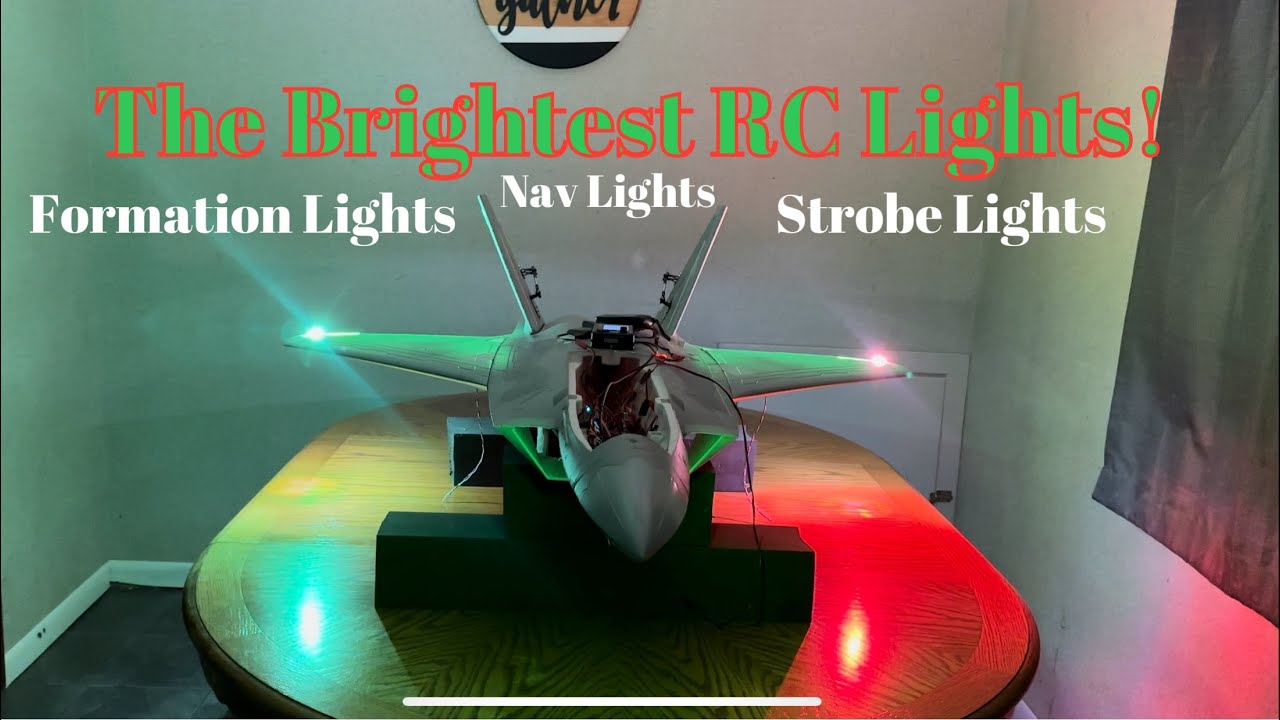 The BRIGHTEST and most SCALE RC Lights! - Freewing F-22 90mm RC EDF Jet ...