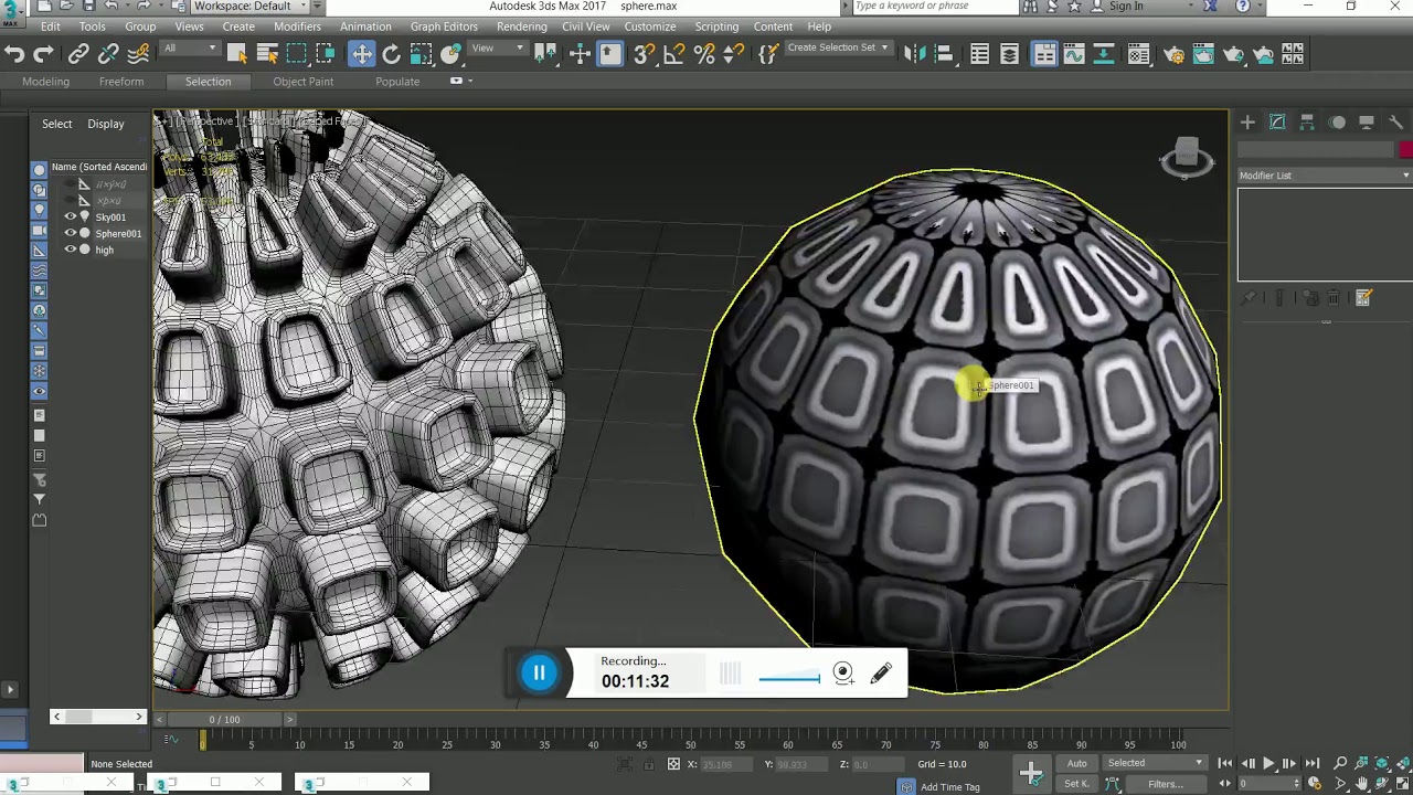 3Ds Max Tutorial | Texture Baking | High poly texture in low poly ...