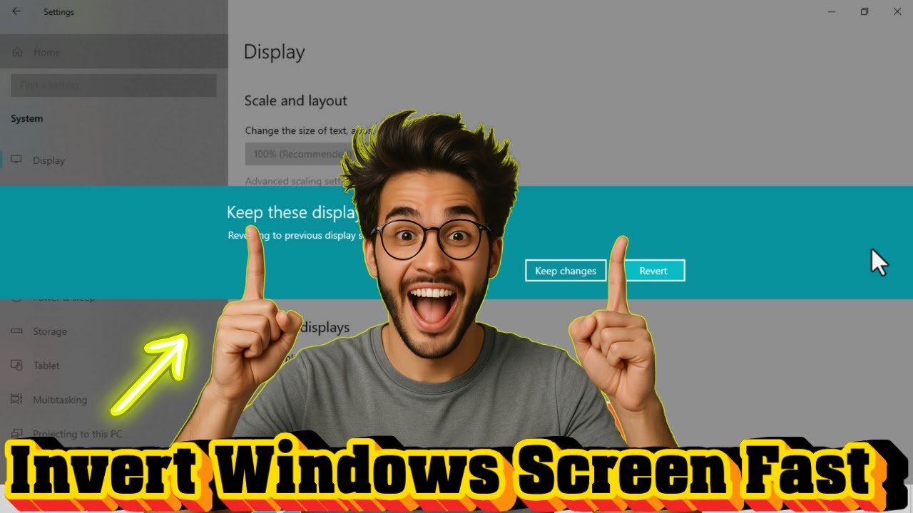 How To Invert Screen In Windows 10 | Fix Upside Down Display (2025 ...