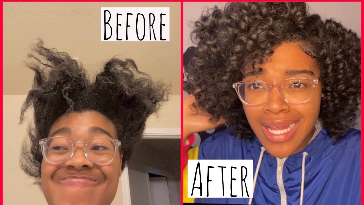 Perm Rod Set on Blown Out Natural Hair | Using Purple Perm Rods - YouTube