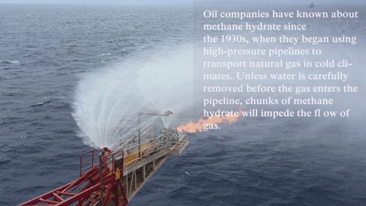 Burning Ice-Methane Hydrate - YouTube