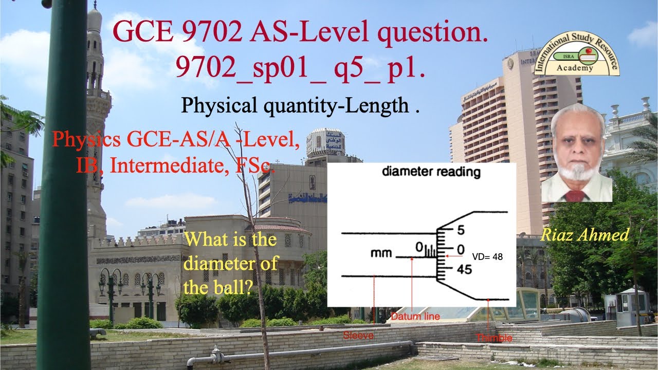 Title: 9702_sp01_q5_p1, Physical quantity length, AS-Level Physical ...