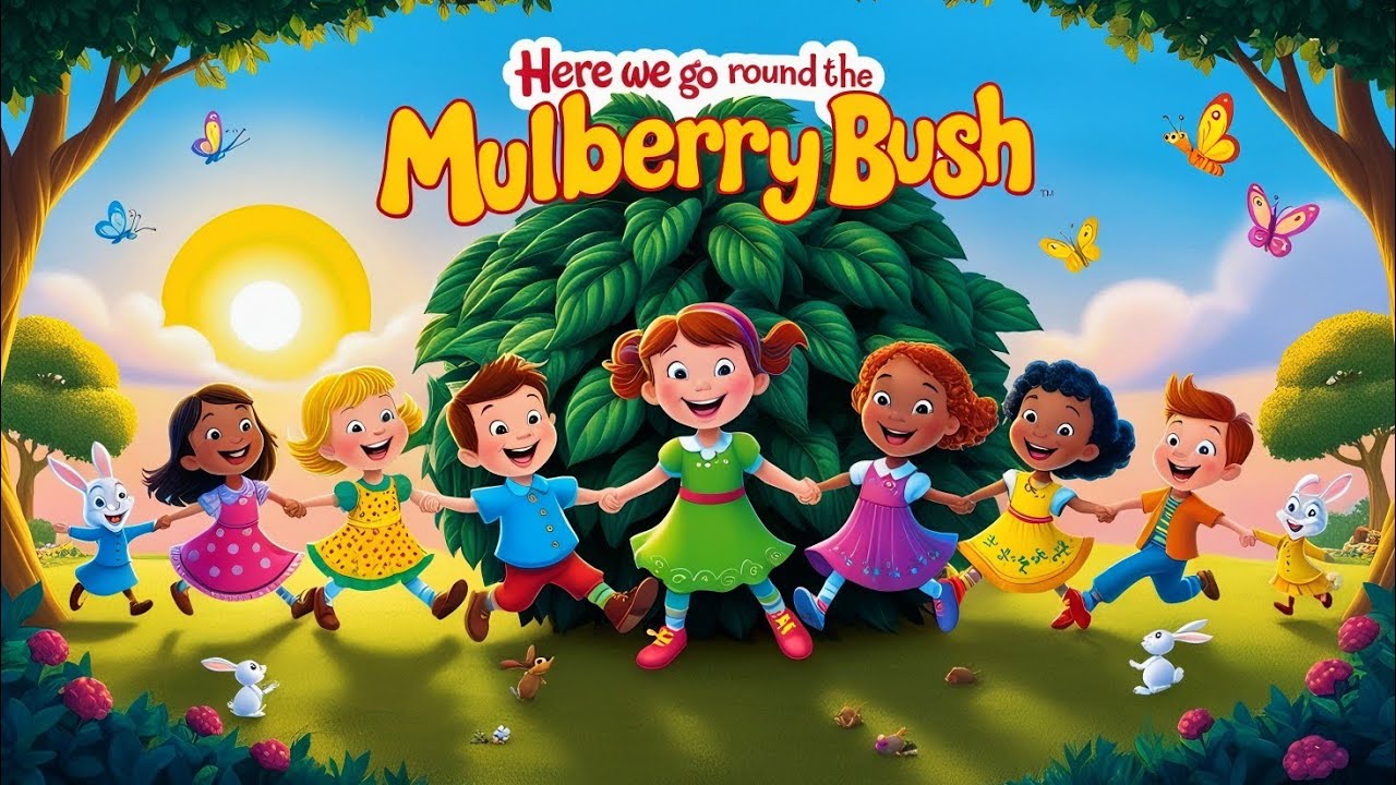 Here We Go Round the Mulberry Bush | Fun Nursery Rhyme for Kids|Kids ...