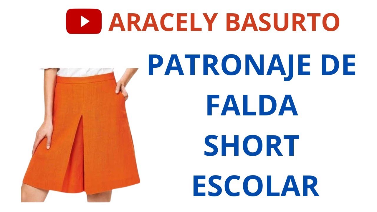 PATRONAJE DE FALDA SHORT ESCOLAR - YouTube