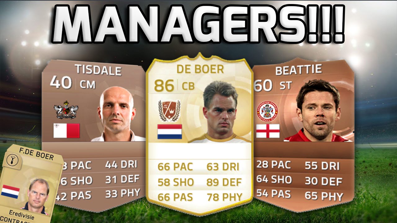 FIFA 15 - PLAYABLE MANAGERS!!! - Team Of Managers On Fifa 15 - YouTube