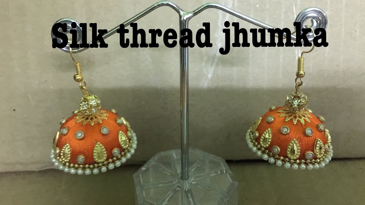 Silk Thread Jhumka Making At Home||DIY||Jhumka Making|| - YouTube